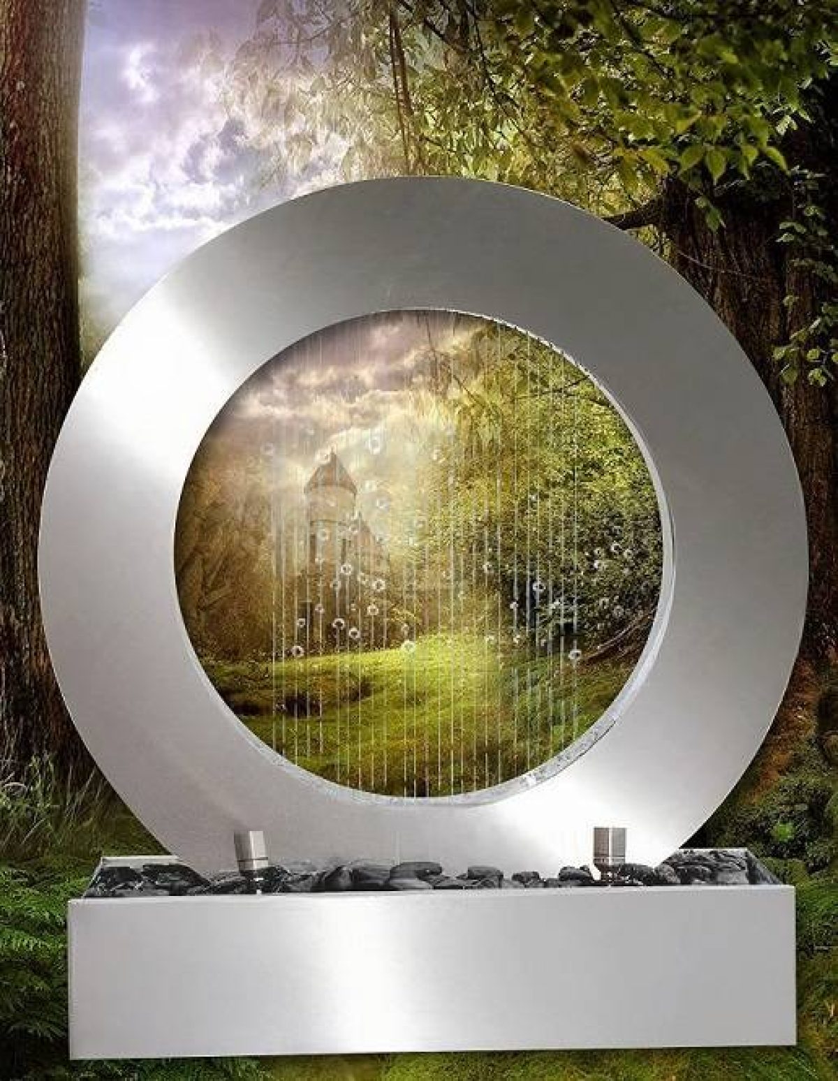 Bespoke Outdoor & Indoor Rain Circle Fountains: Size and Price Guide ...